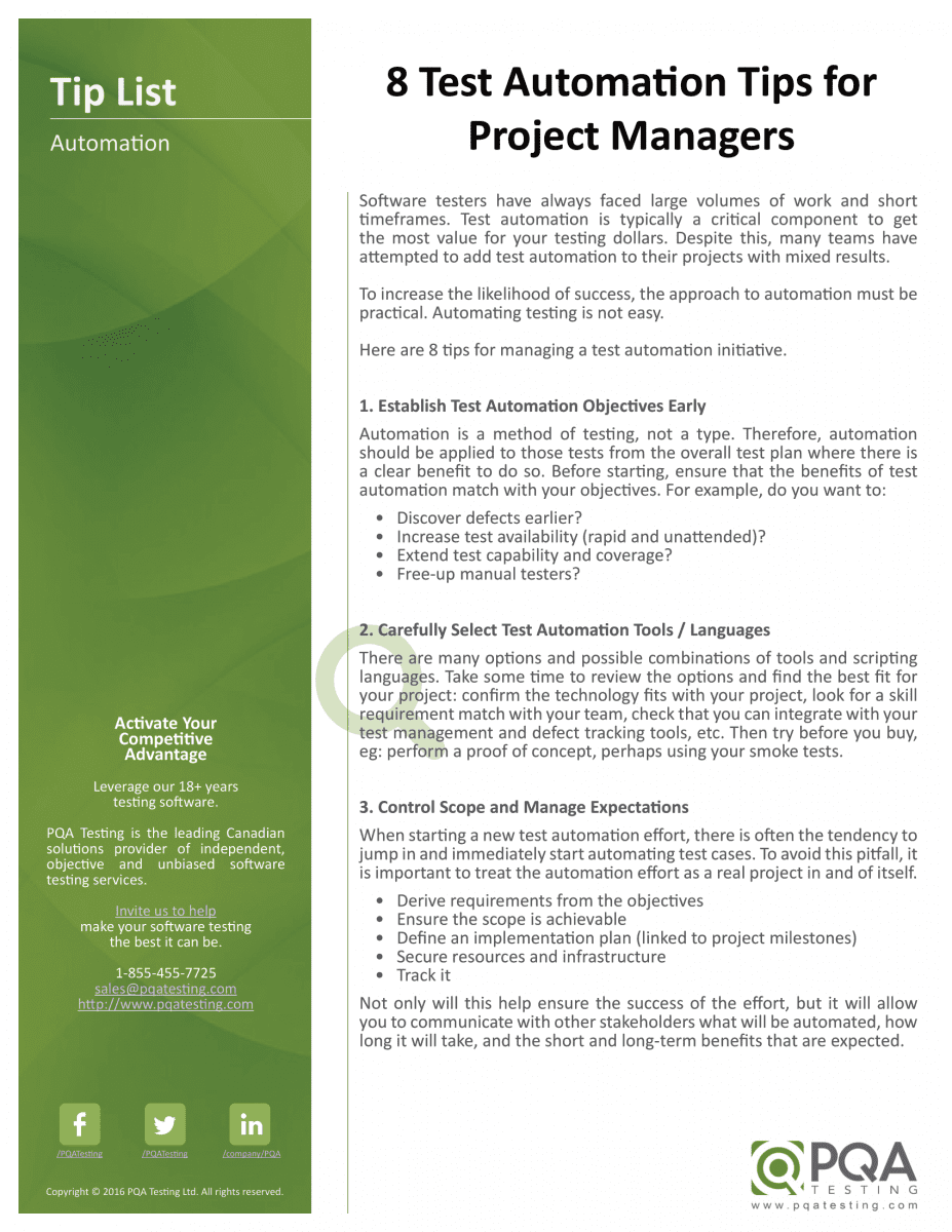 8 Automation Tips for Project Managers - PLATO Testing