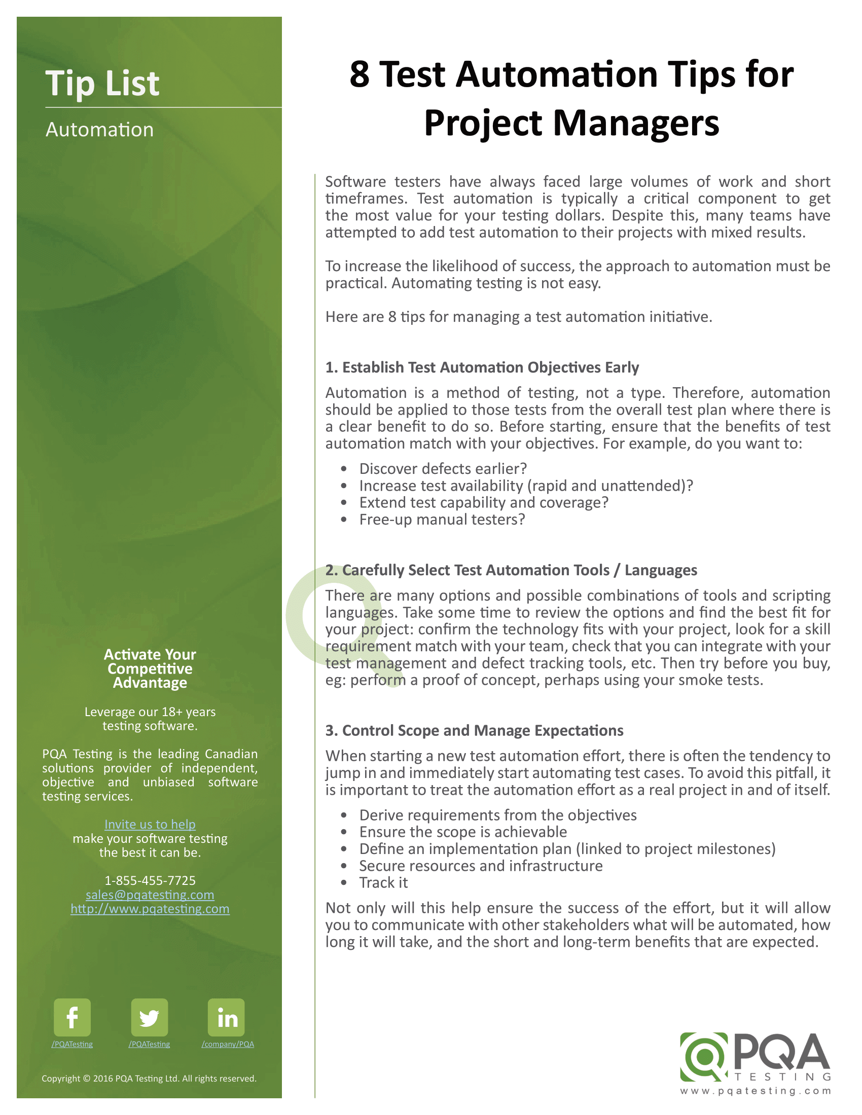 8 Automation Tips for Project Managers - PLATO Testing