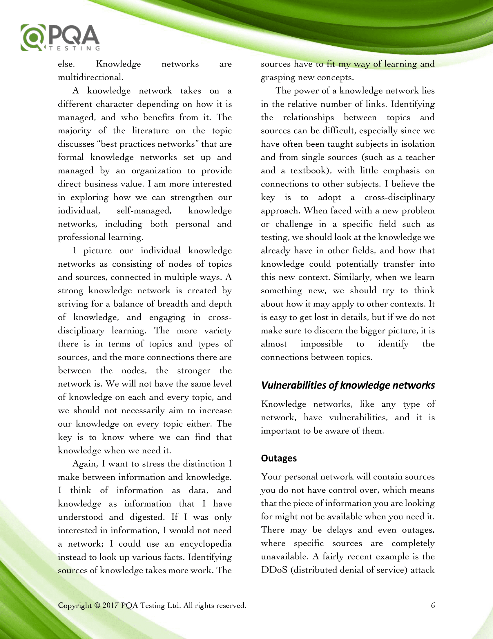 Building a Knowledge Network | PLATO | Test smarter & deliver faster